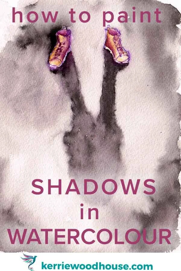 Painting the important shadows in watercolour (so much fun to paint ...