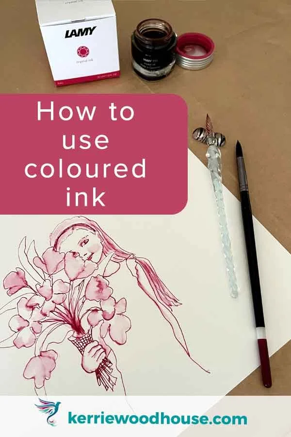 How to Use Coloured Ink in Your Watercolour Sketchbook — Kerrie Woodhouse - Easy, Expressive ...