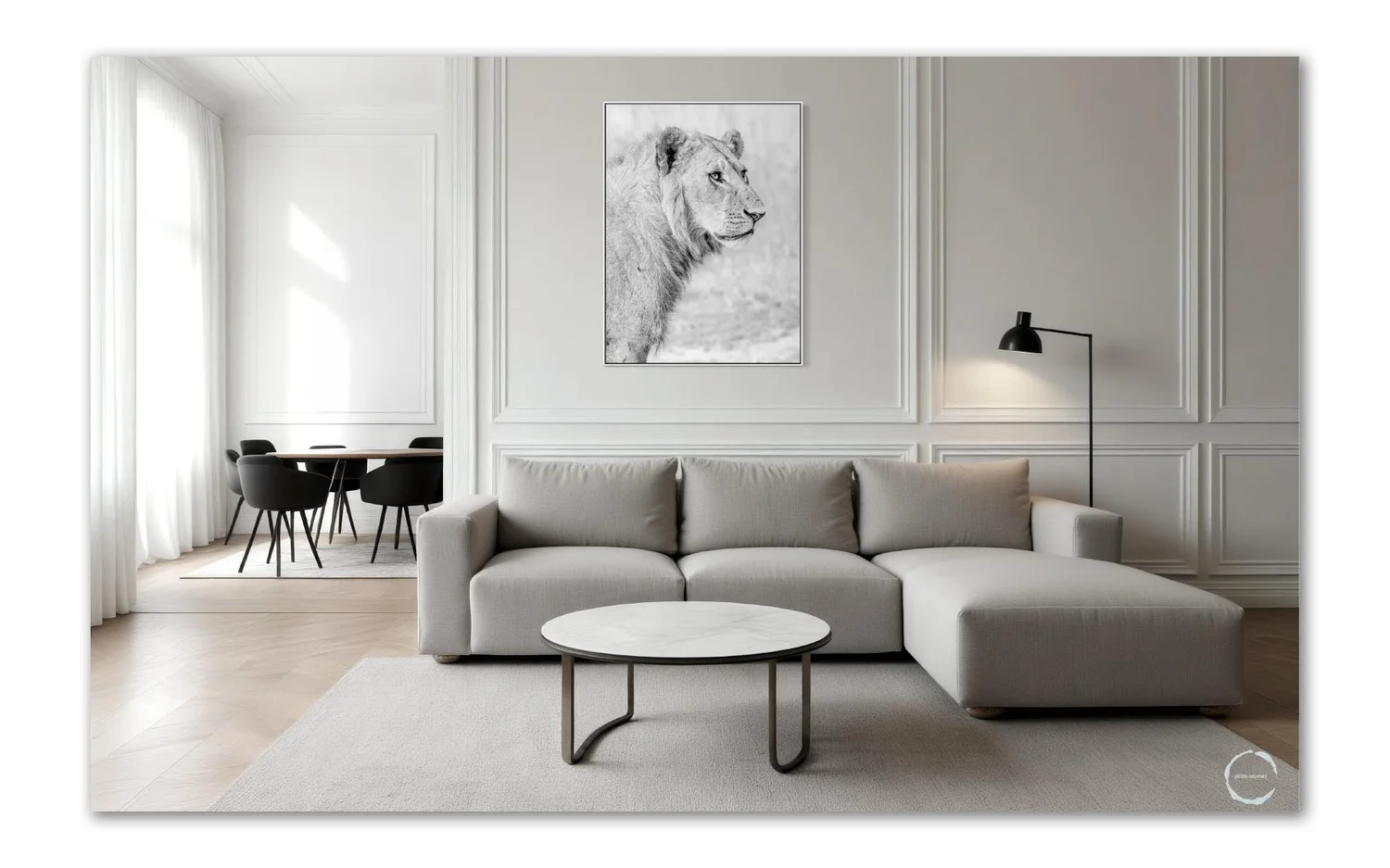 Peter Delaney | Black and White African Wildlife Art Prints