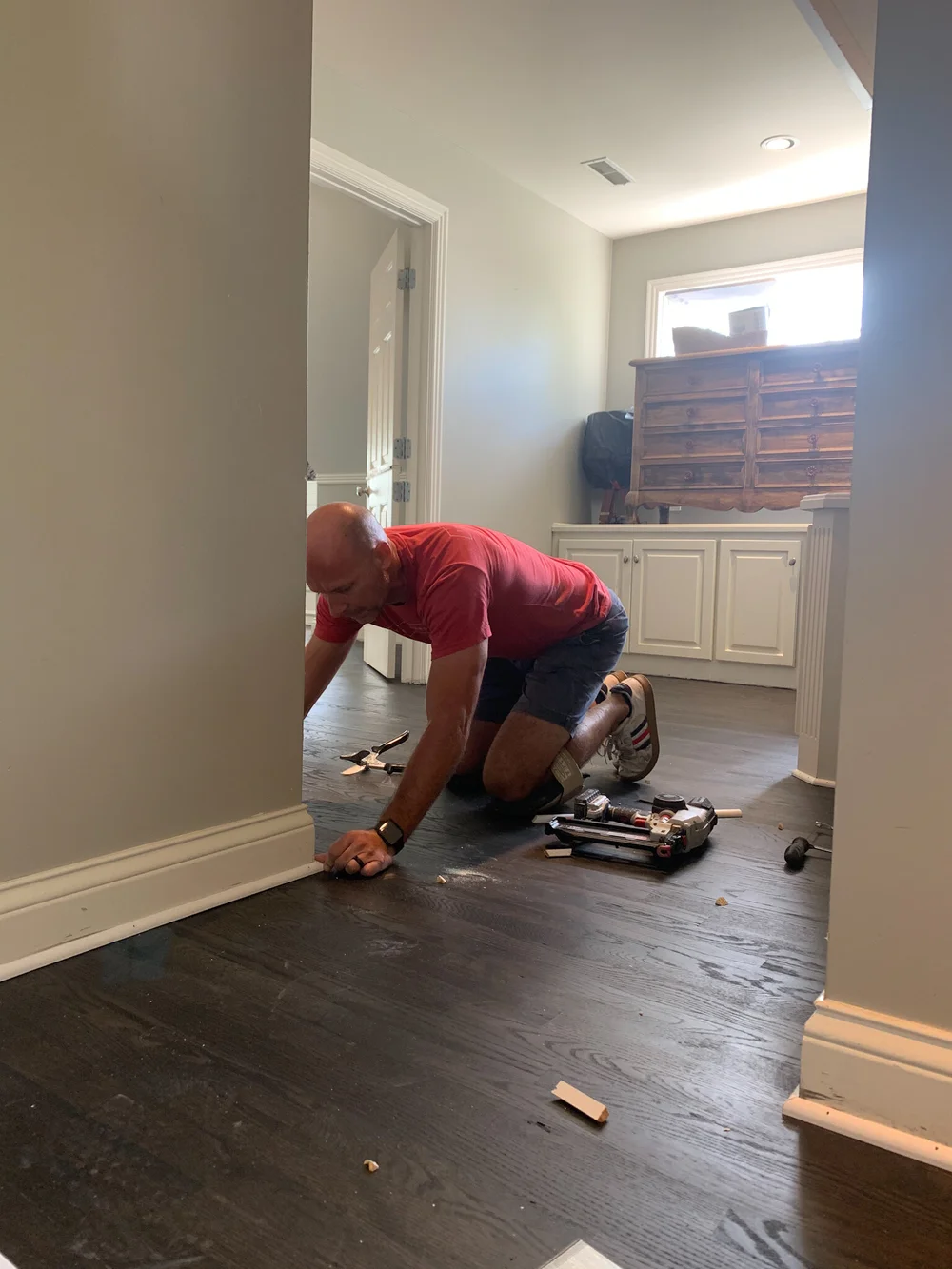 There's more than one way to deal with an orange floor. Sometimes we go ...