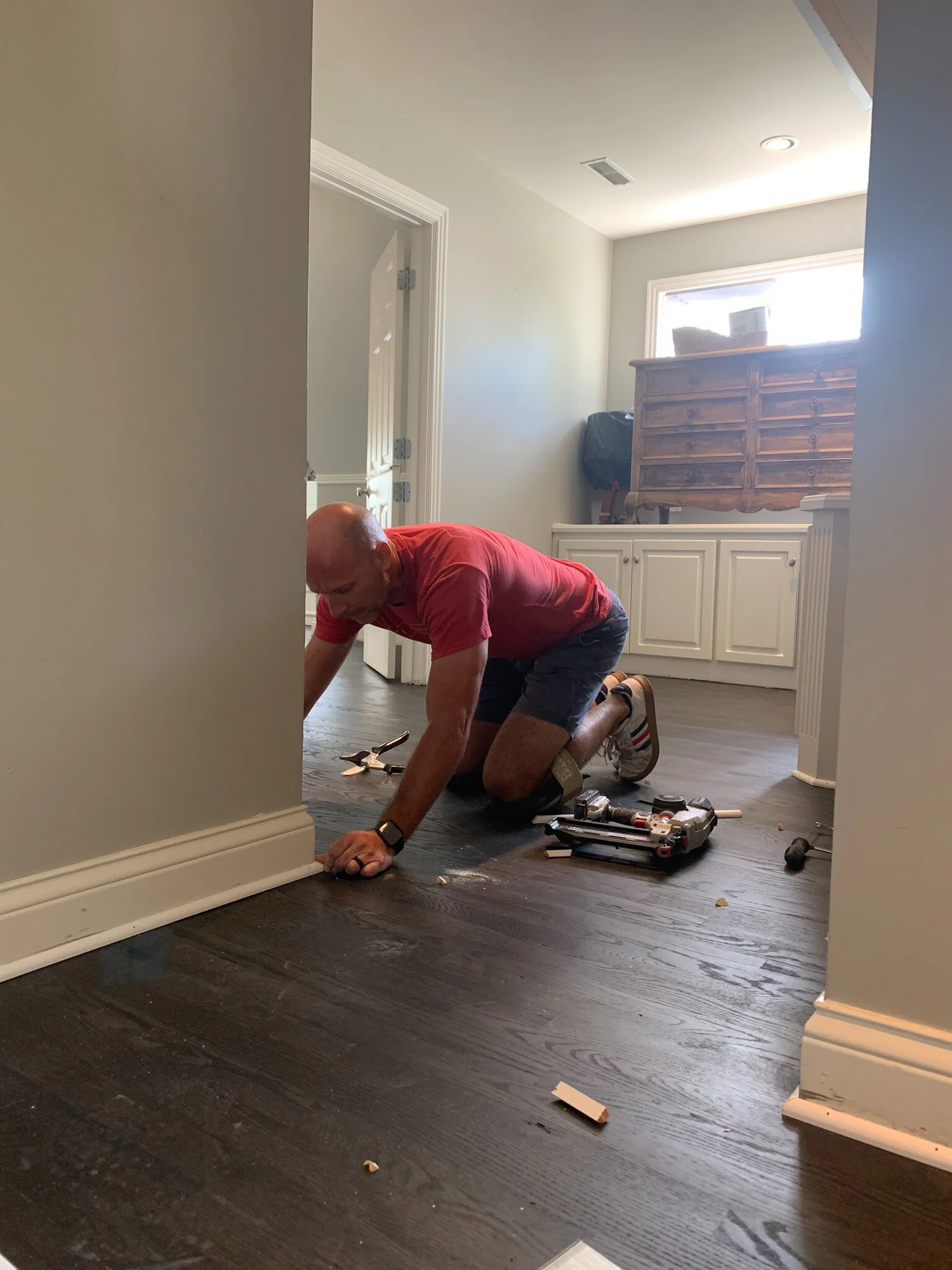 There's more than one way to deal with an orange floor. Sometimes we go ...