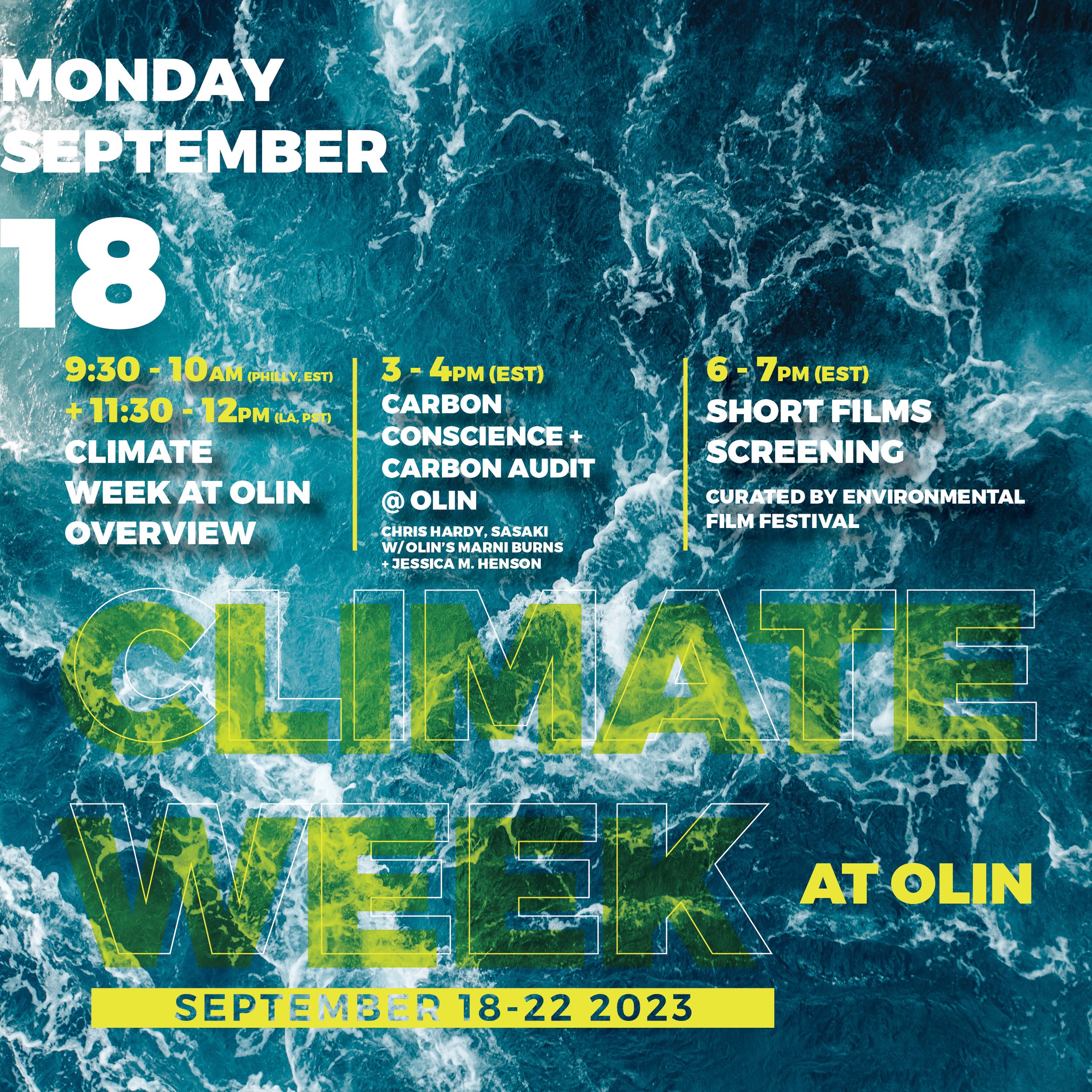 Climate Week 2023 — OLIN Labs