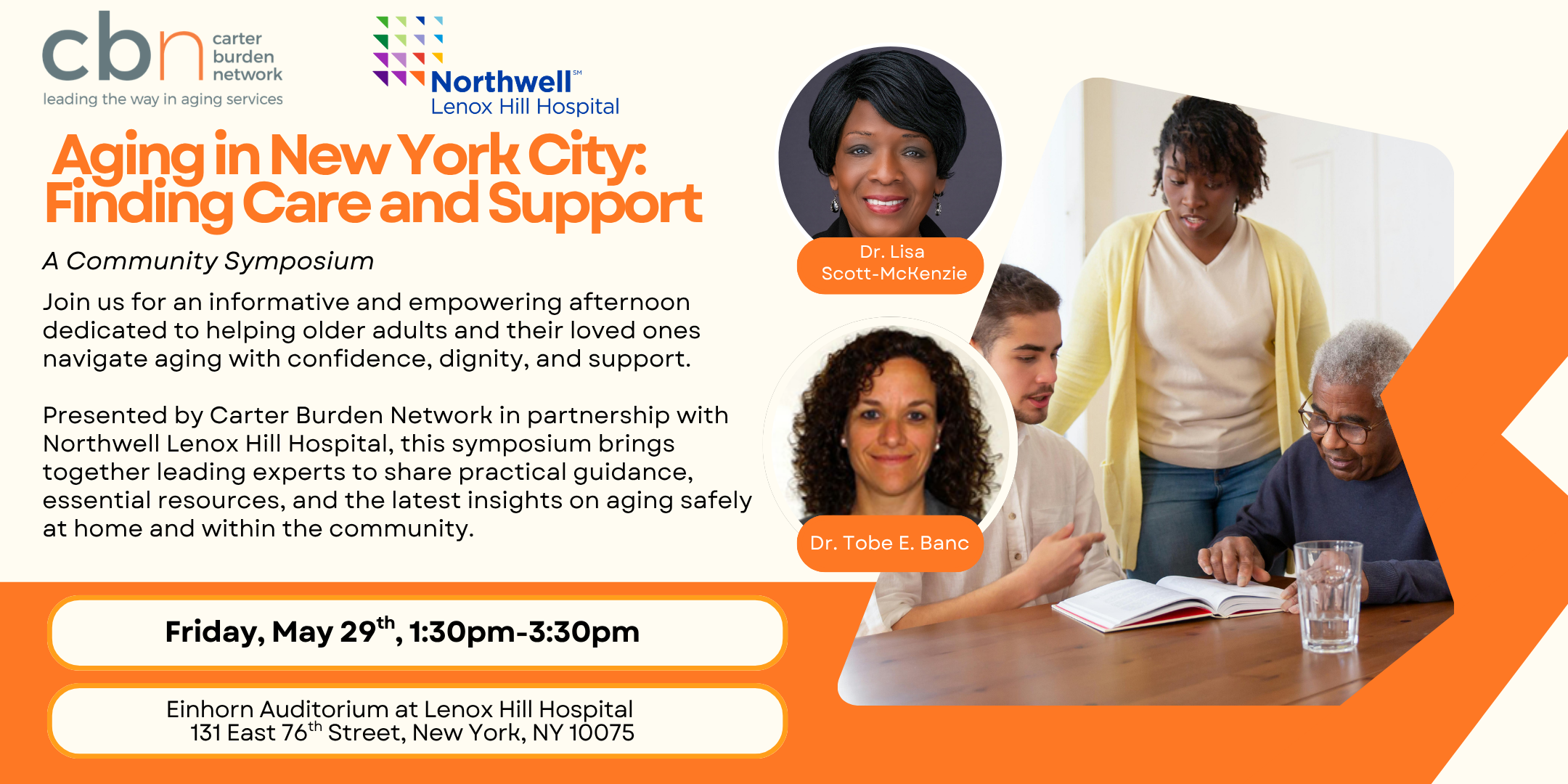 SOLD OUT Aging in New York City: Finding Care and Support — Carter ...