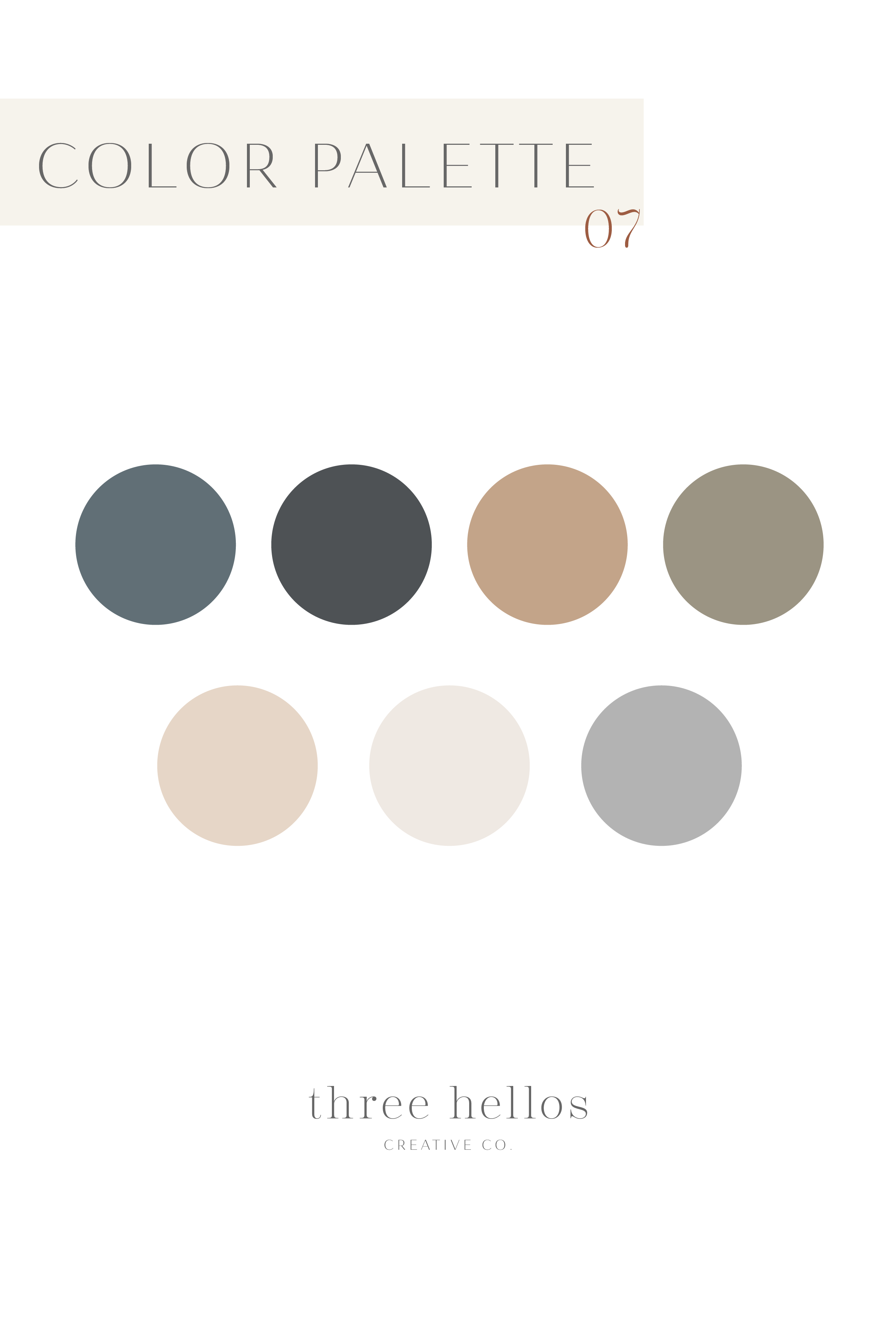 Color Palette Series - Palette 07 — Three Hellos | Artisan Branding ...