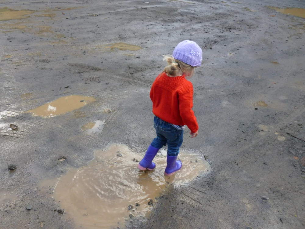 Small joys - Puddle splashing — little bluebirds