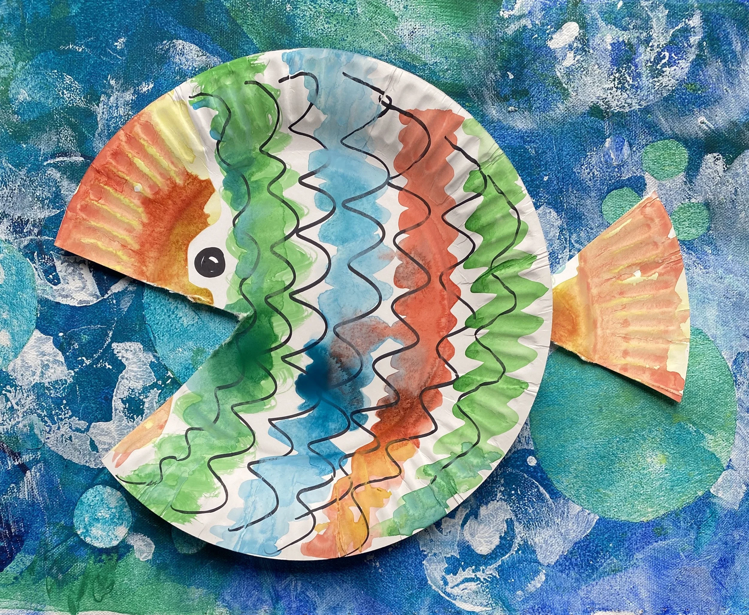 Fishy friends — little bluebirds