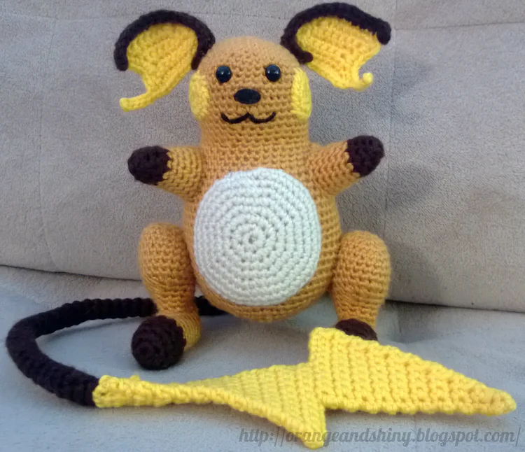 Amigurumi Raichu — Orange & Shiny