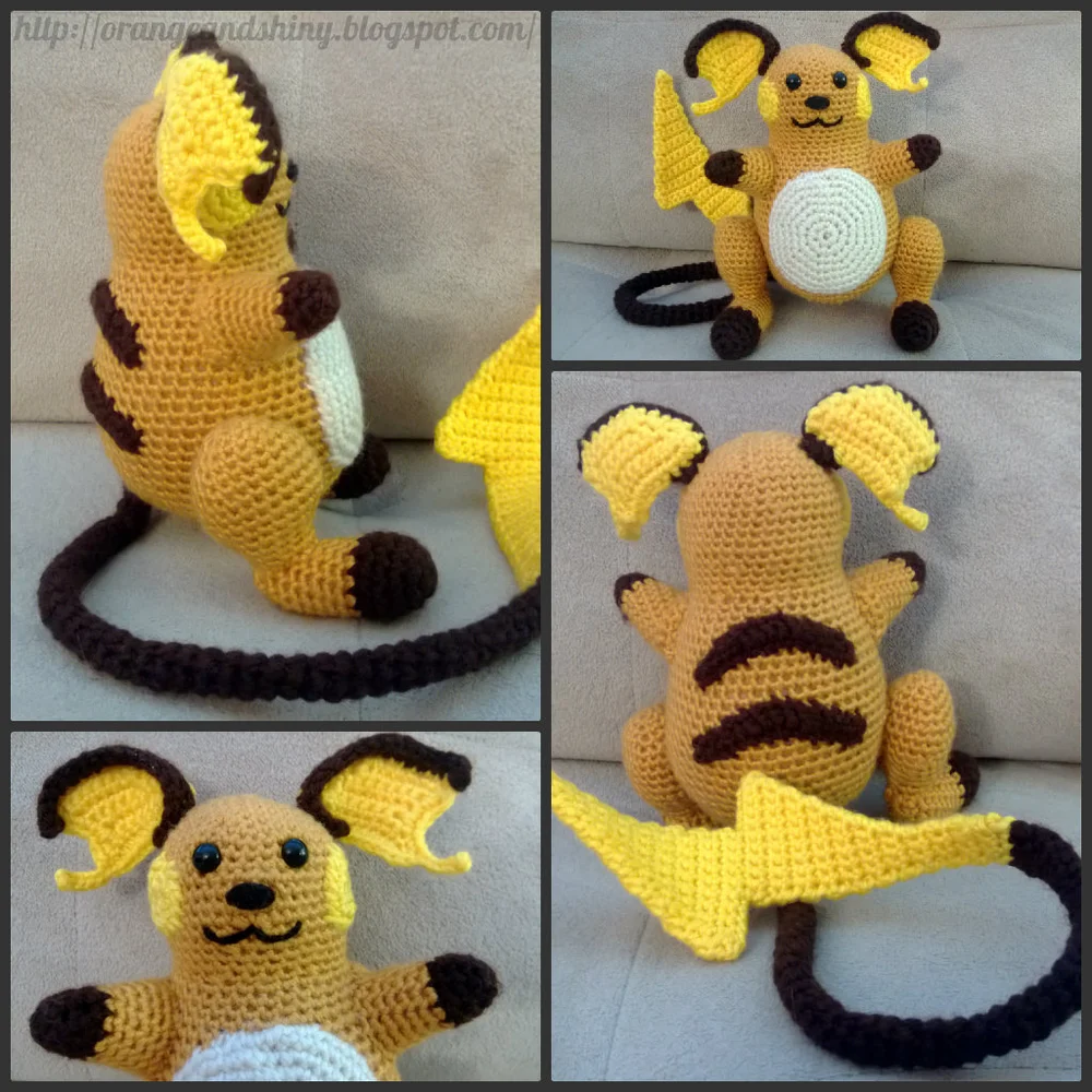 Amigurumi Raichu — Orange & Shiny