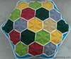 Crochet Settlers of Catan Pillow — Orange & Shiny