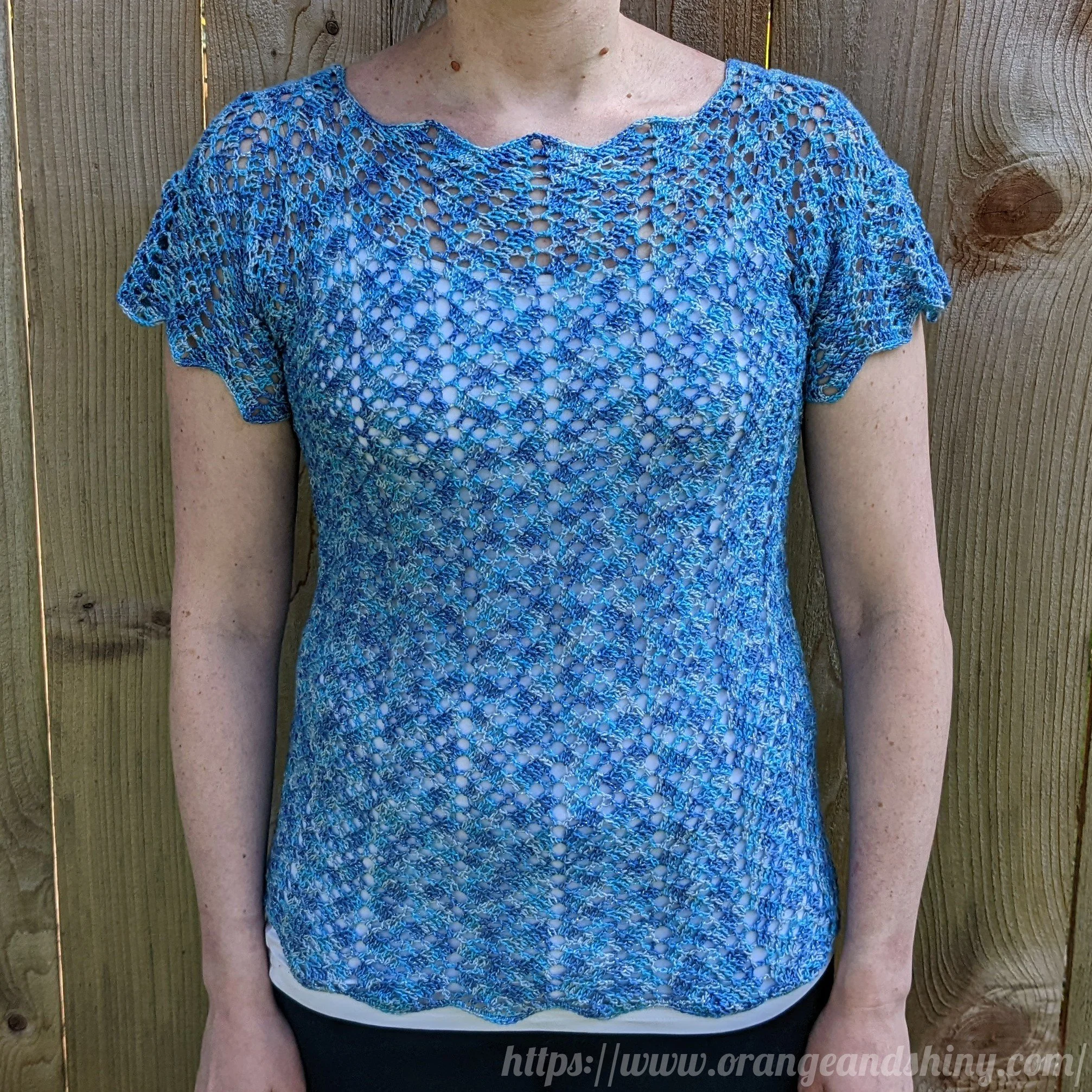 The Nami Top — Orange & Shiny