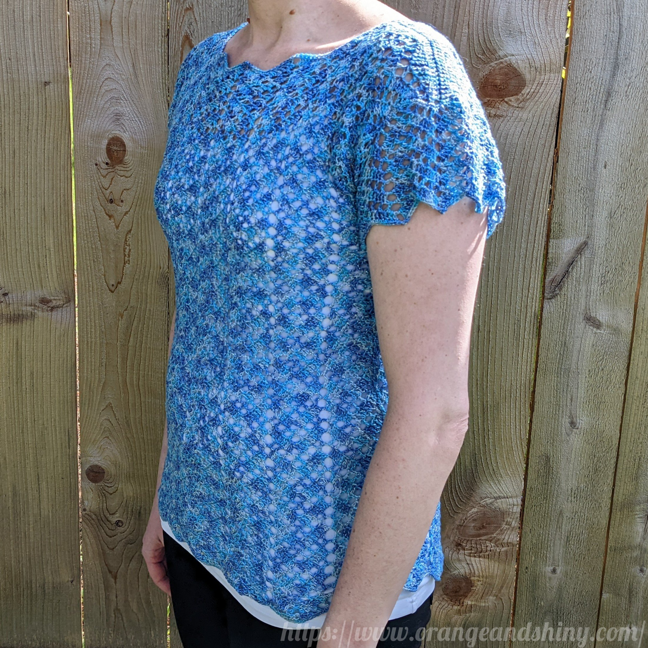 The Nami Top — Orange & Shiny