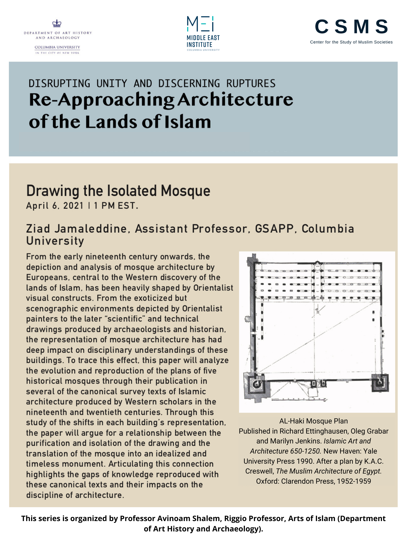 CANCELLED: Re-Approaching Architecture of the Land of Islam: Drawing ...