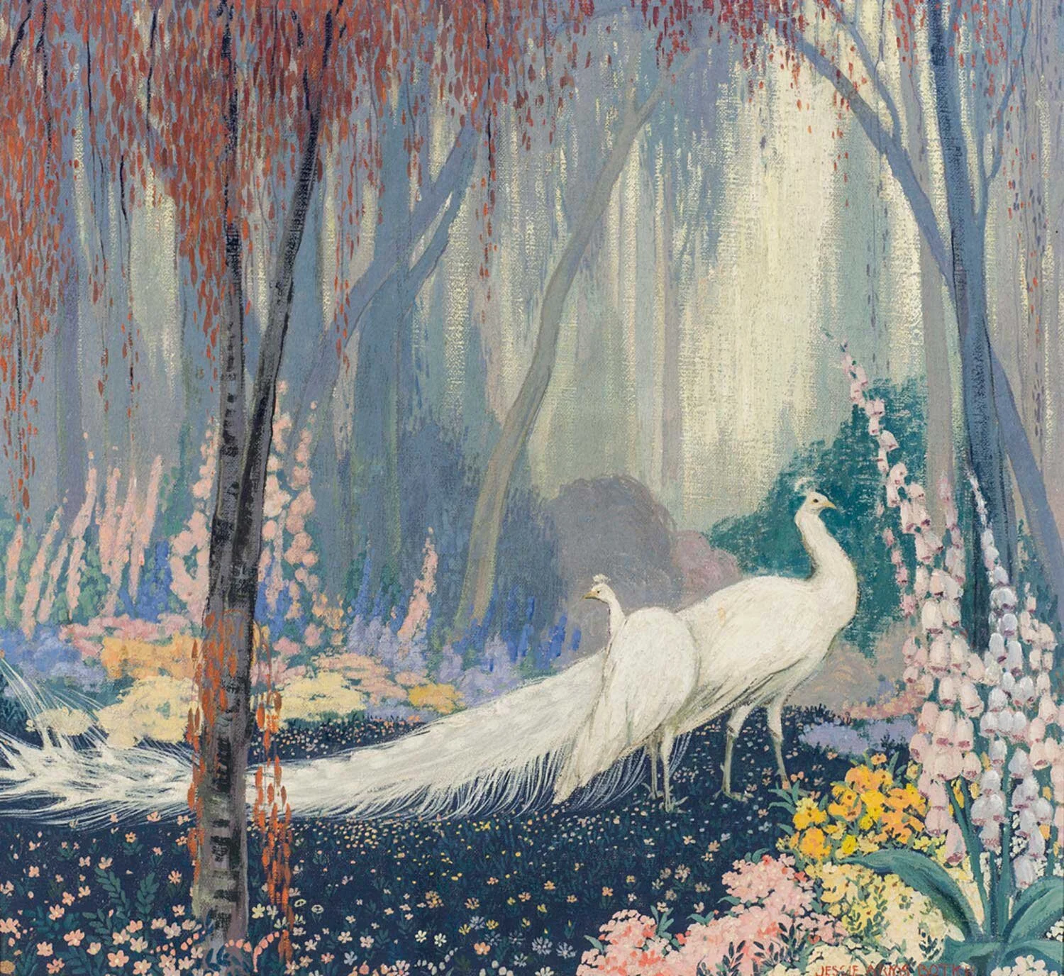 White Peacock Paintings