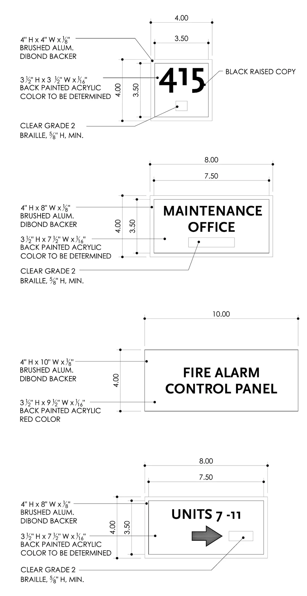 SIGNAGE — Basis of Design
