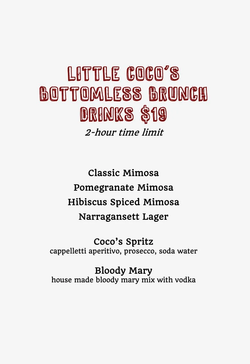 Menus — Little Coco's