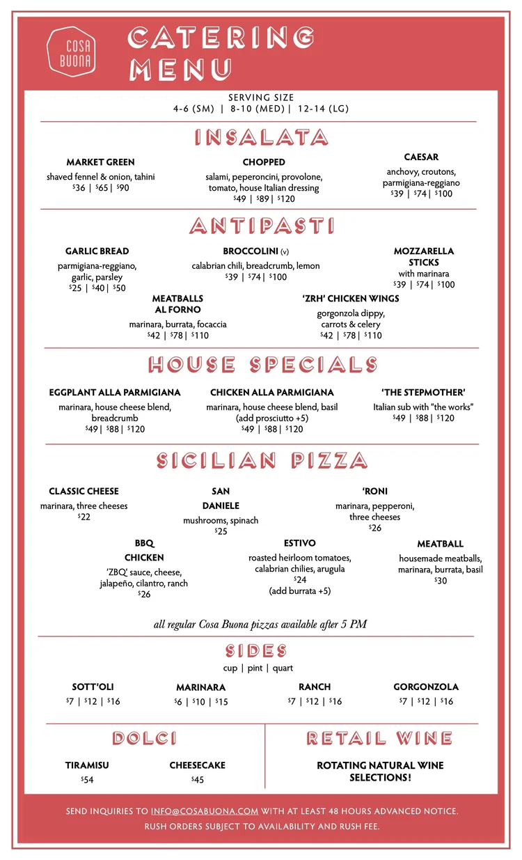 Menu — Cosa Buona