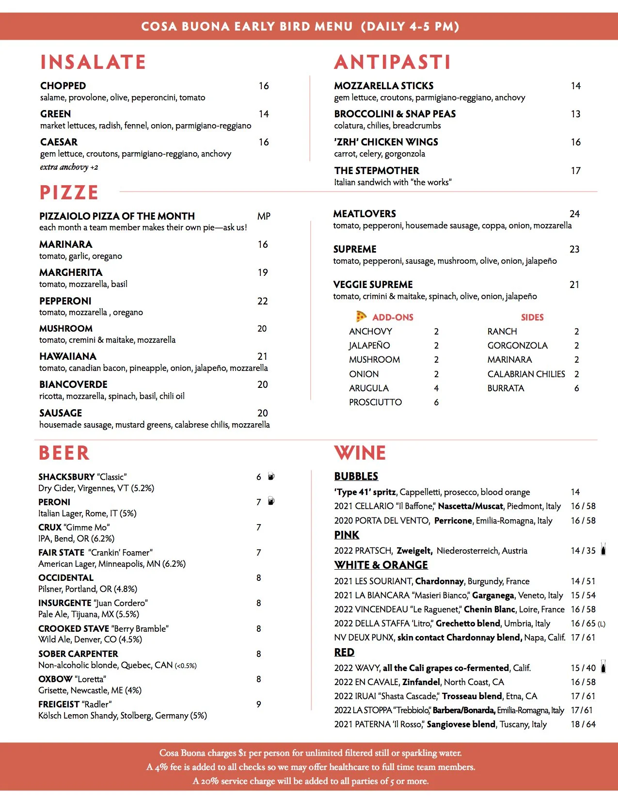Menu — Cosa Buona