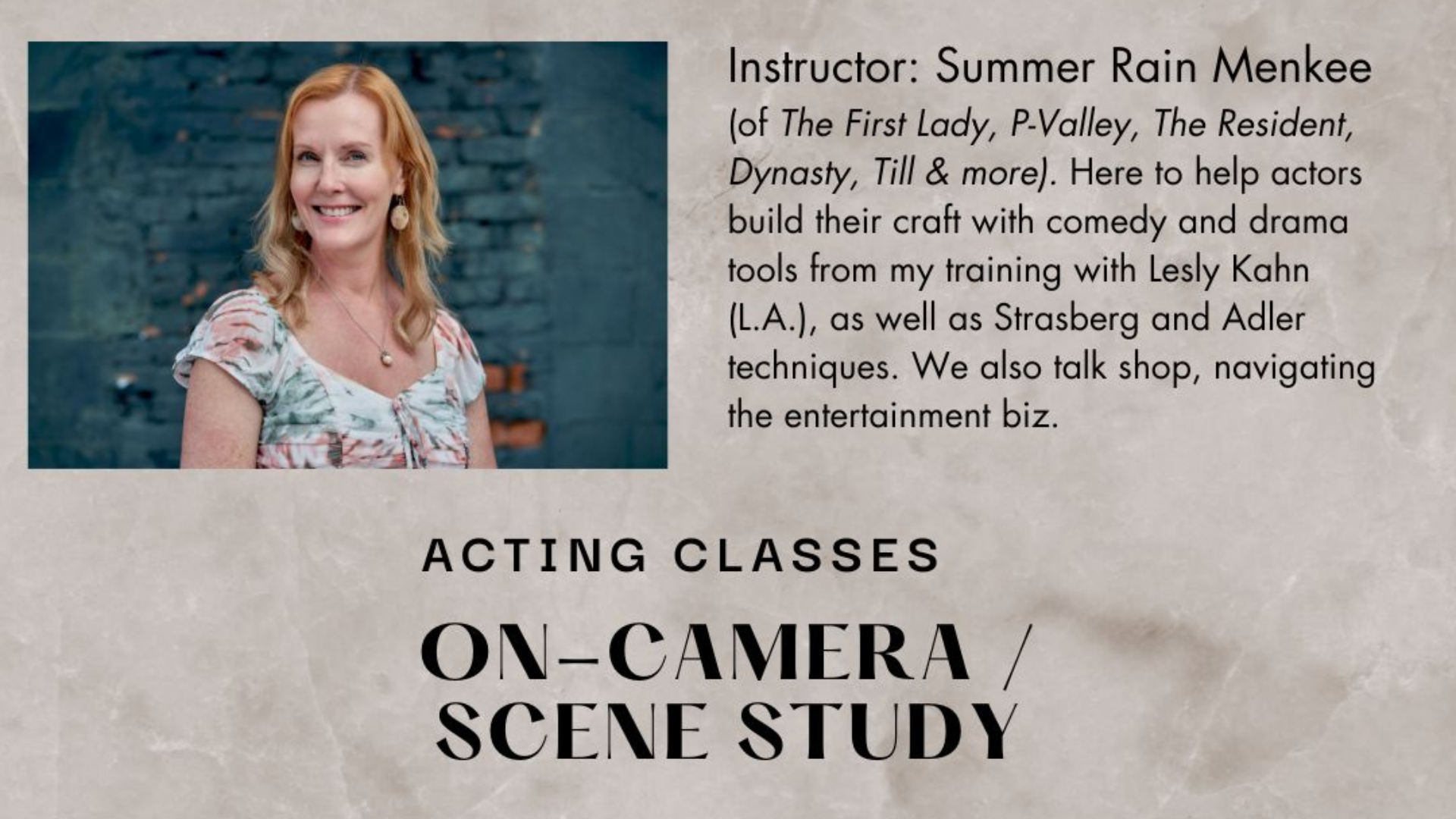 Classes — Frat Pack Productions - Atlanta Entertainment Warehouse - The Warehouse