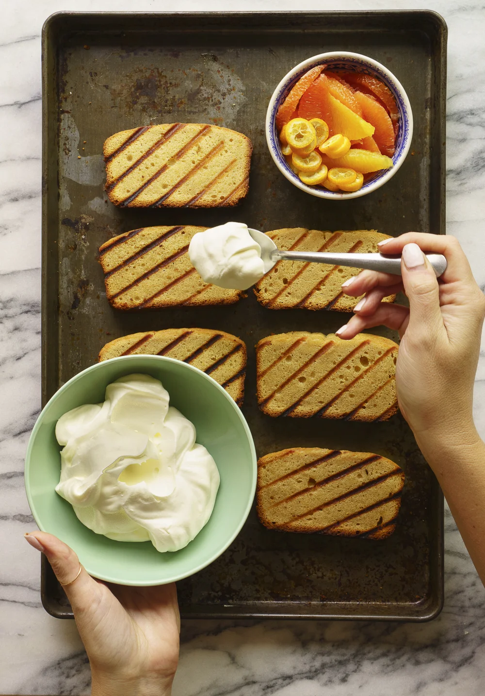 Grilled Pound Cake with Oranges and Whipped Cream — Amanda Frederickson
