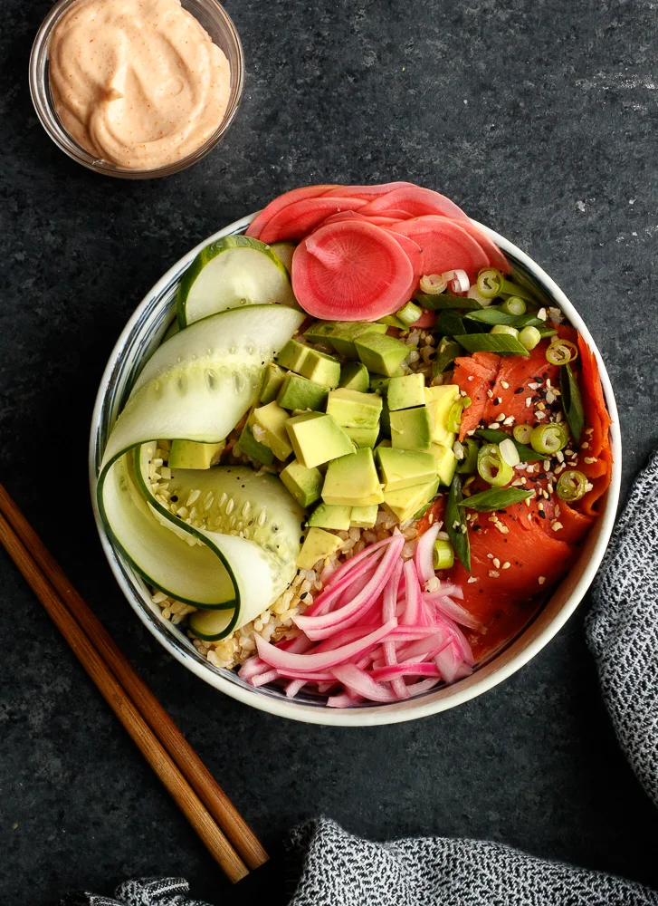 Fridge Foraging: Smoked Salmon Rice Bowls — Amanda Frederickson