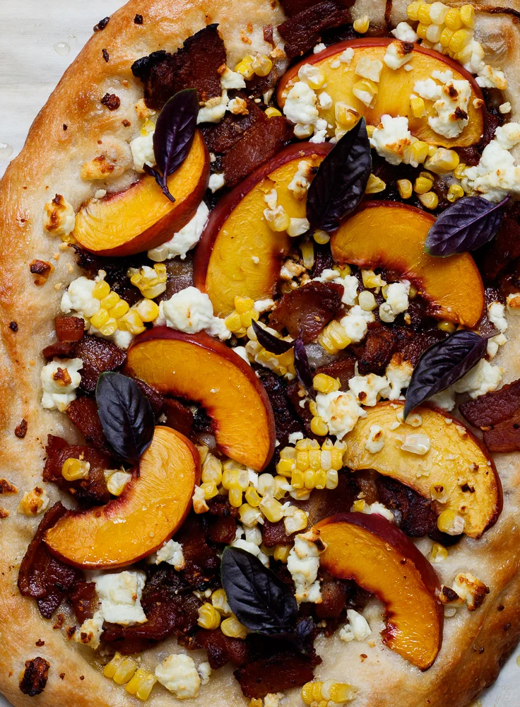 Bacon and Peach Flatbread — Amanda Frederickson