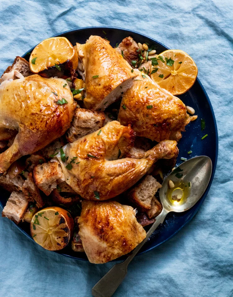 Zuni Cafe Inspired Roast Chicken with Bread Salad — Amanda Frederickson