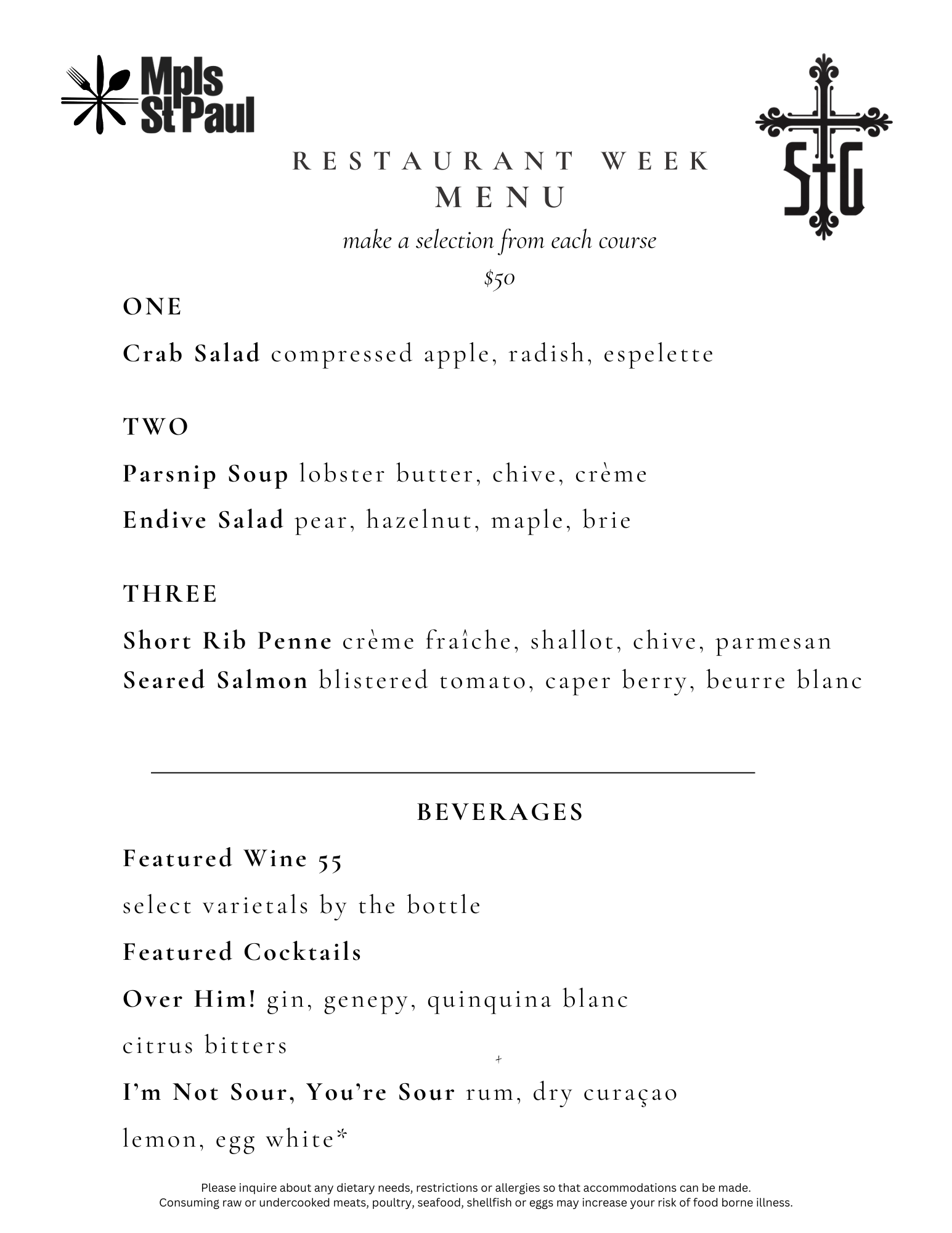 Minneapolis/St. Paul Restaurant Week — St. Genevieve