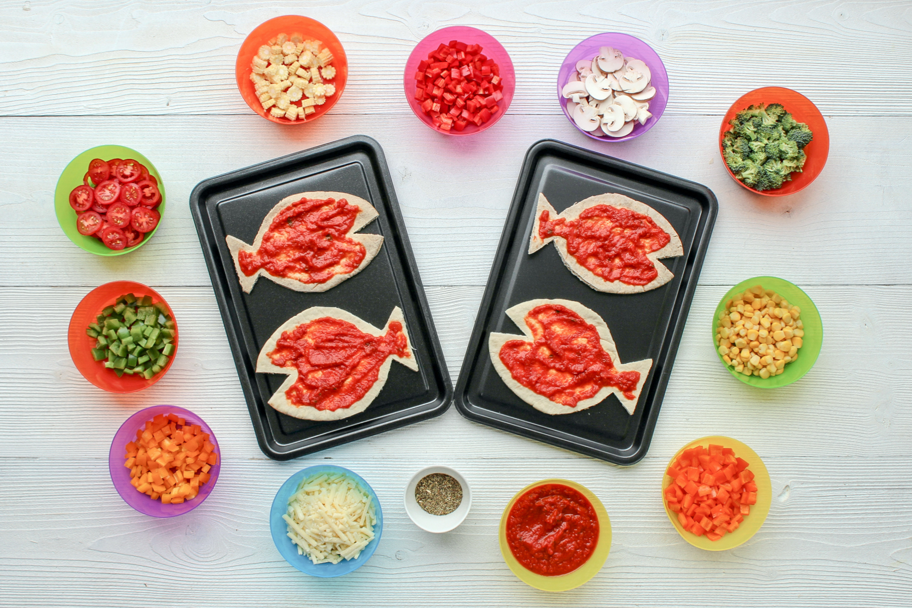 Storytime Chefs : Rainbow Fish Pizzas — The Organic Cookery School