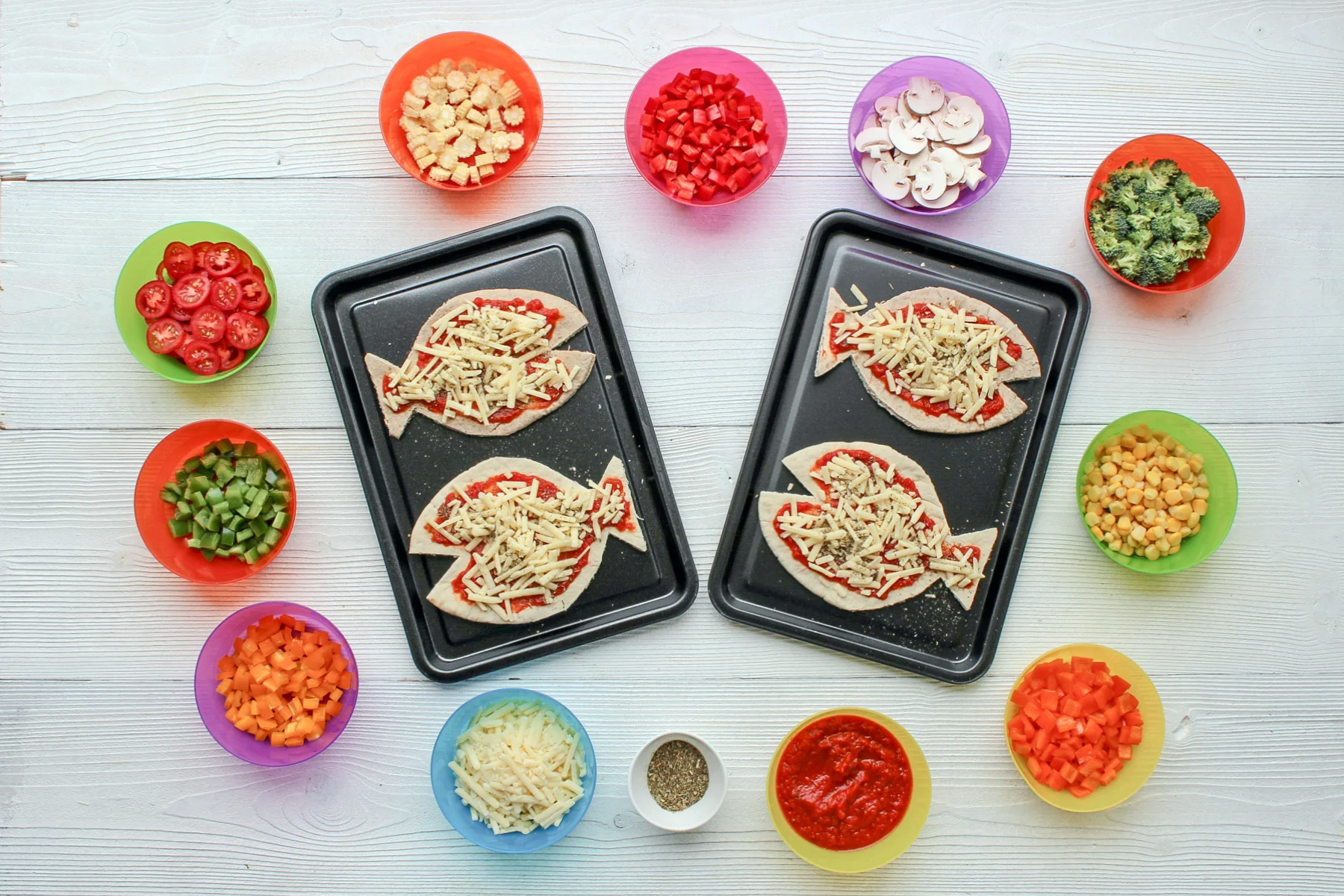 Storytime Chefs : Rainbow Fish Pizzas — The Organic Cookery School