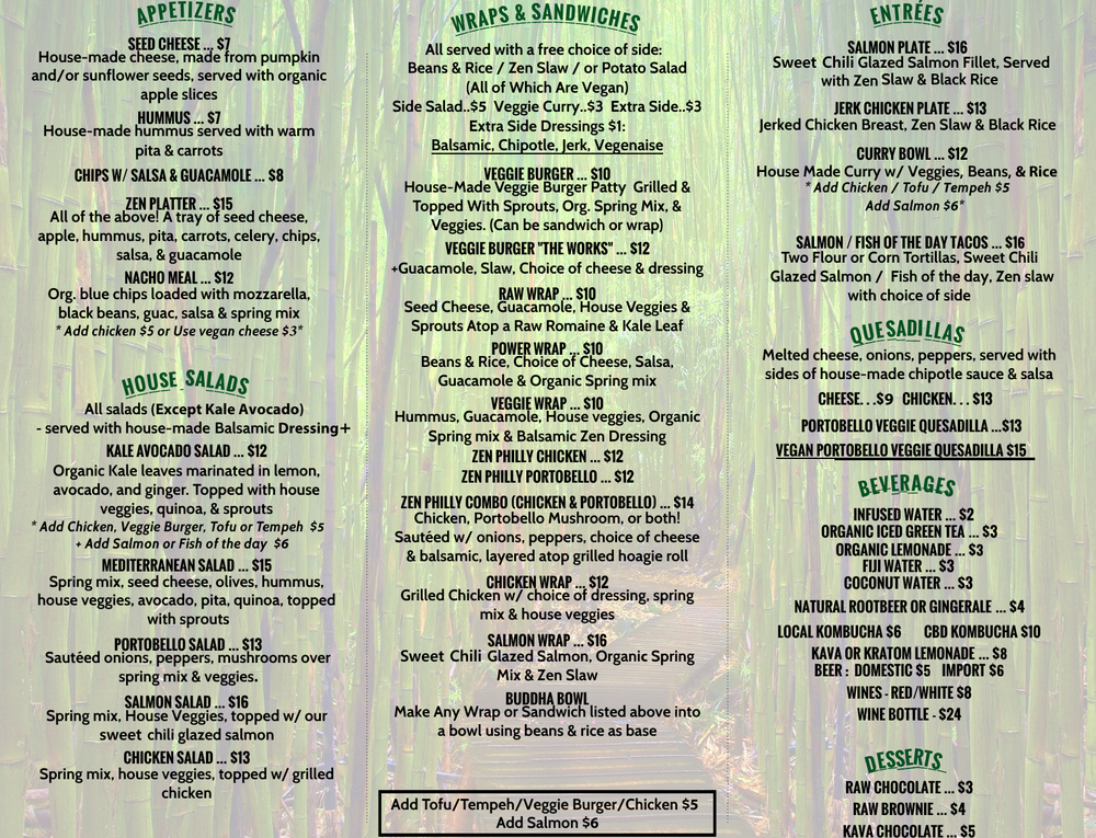 Menu - Lotus Cafe & Juice Bar. Lotus at Twilight.