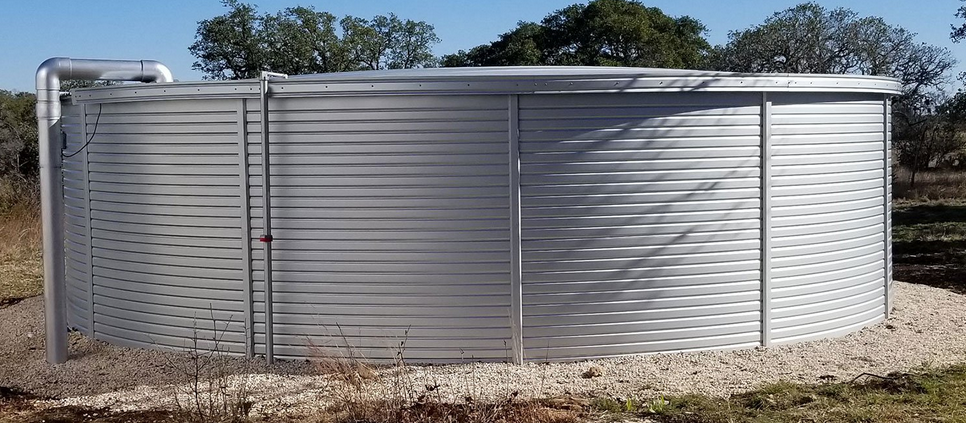 30000 Gallons Pioneer Water Storage Tank — Rainwater Collection Concepts