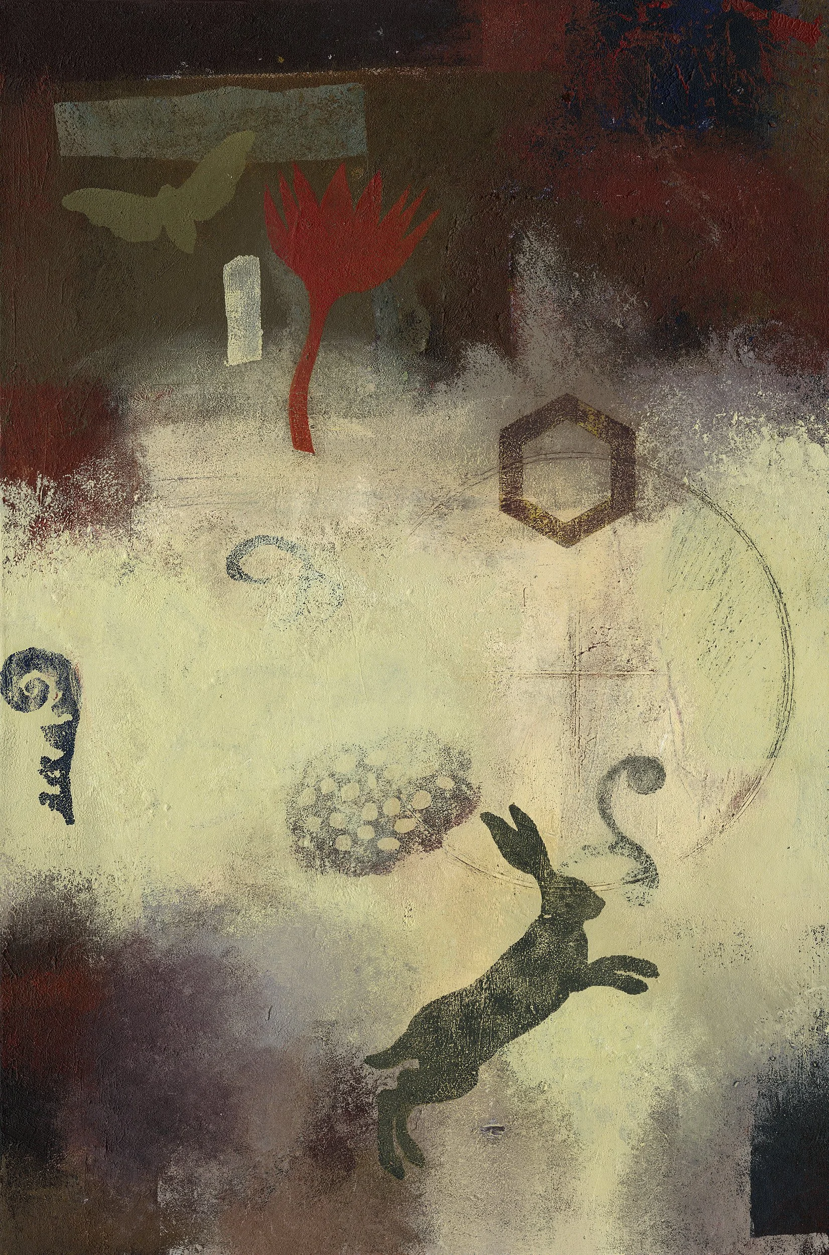 NEW - Hare Fern Moth by David Lyon - Original, Acrylic on Board — The ...