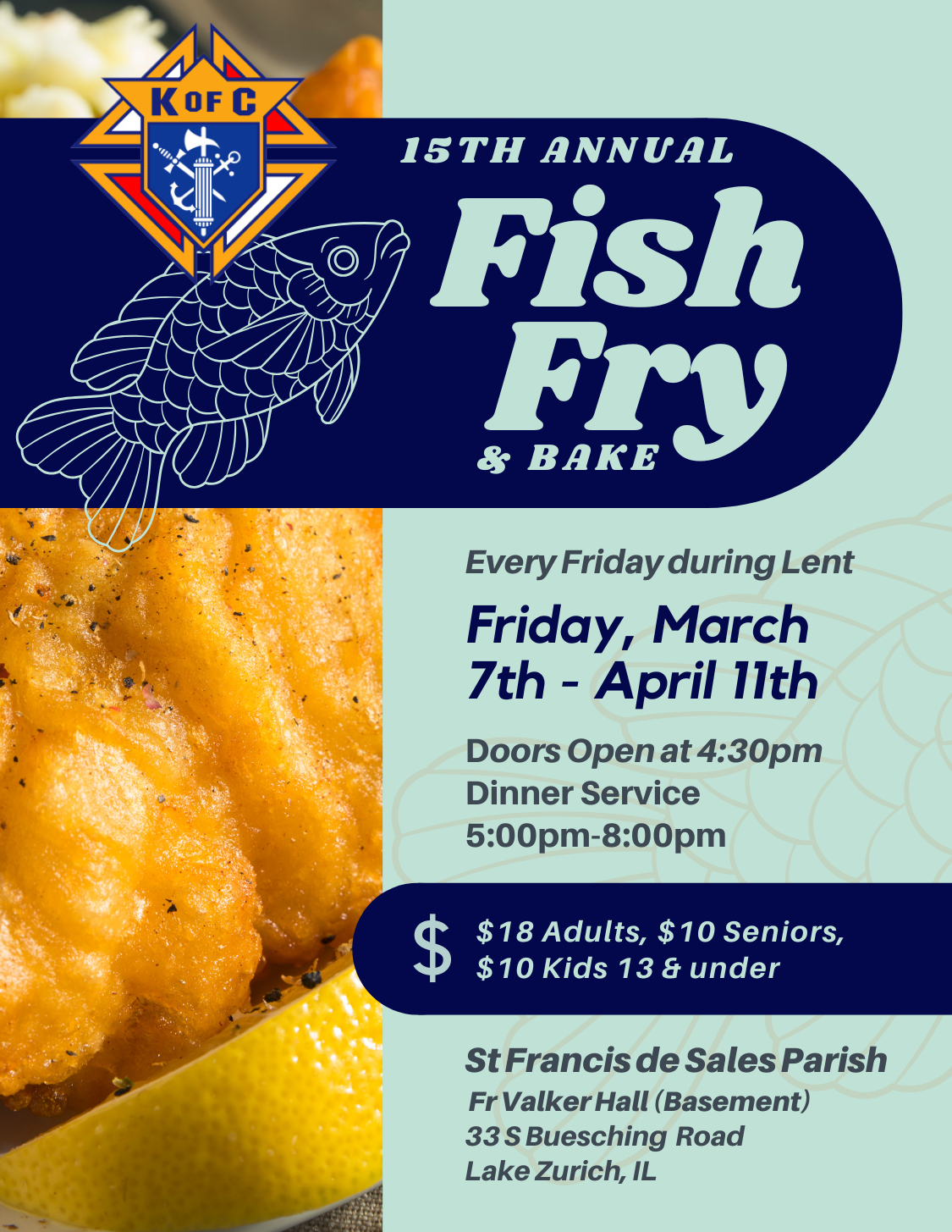 KoC Fish Fry — St. Francis de Sales Catholic Parish