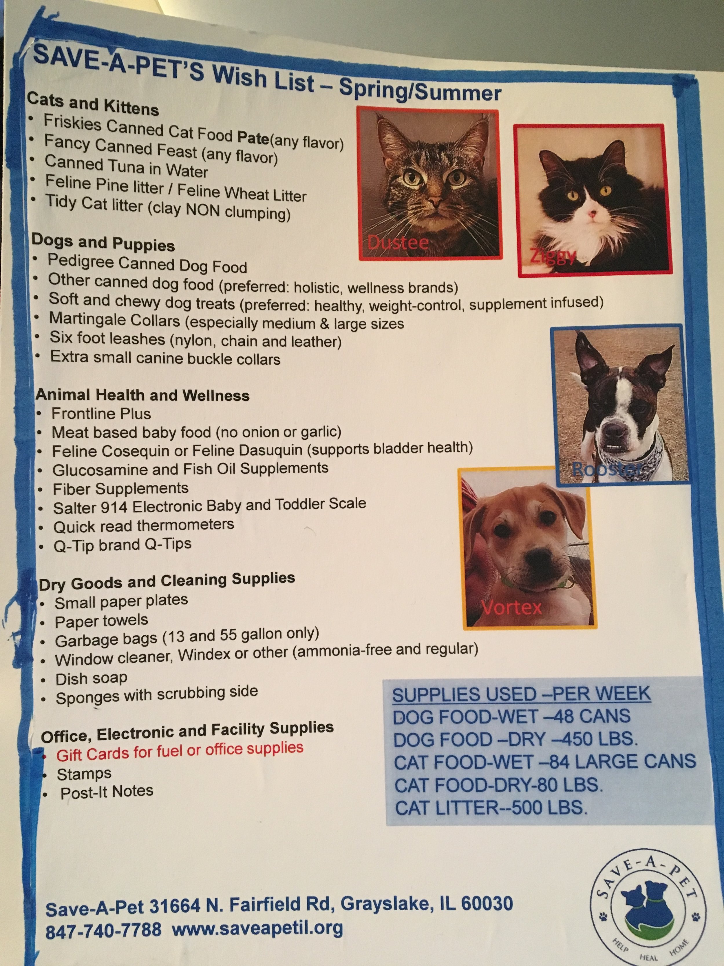 Save-A-Pet Collection — St. Francis de Sales Catholic Parish