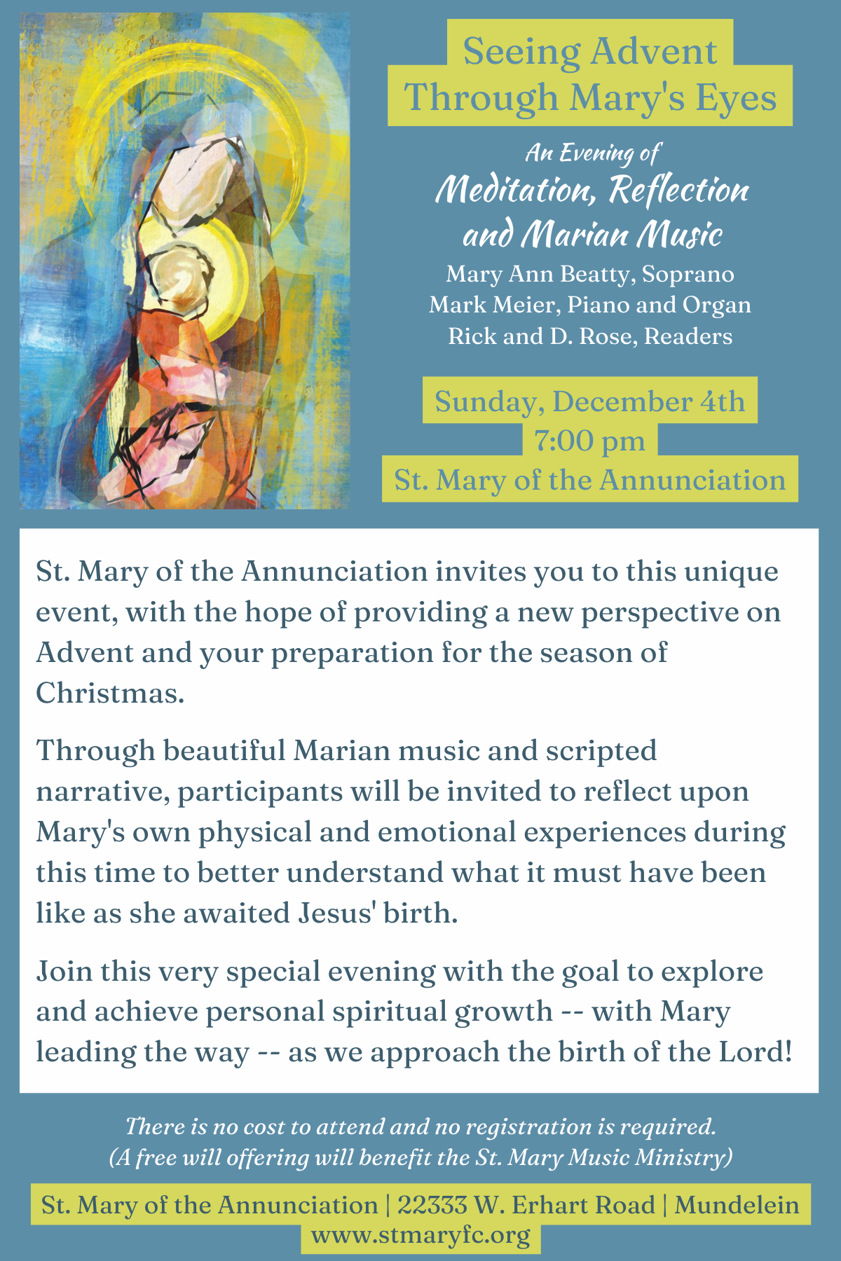 Seeing Advent Through Mary's Eyes — St. Francis de Sales Catholic Parish