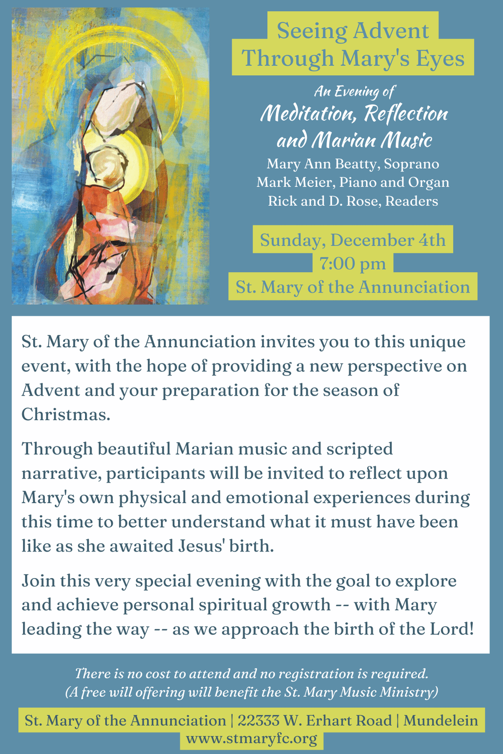 Seeing Advent Through Mary's Eyes — St. Francis de Sales Catholic Parish
