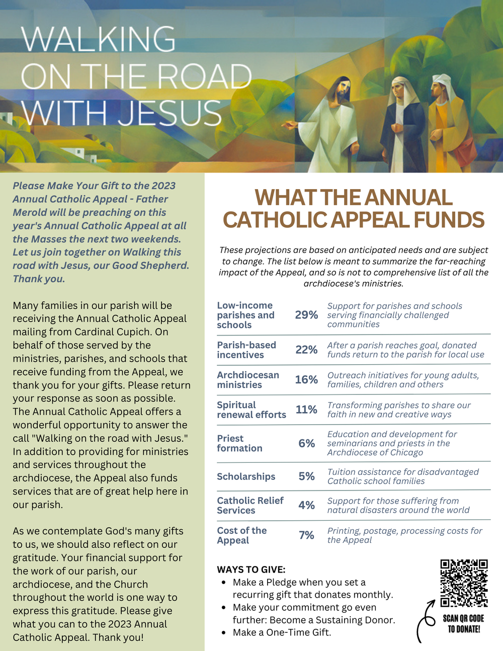 Annual Catholic Appeal 2023: Walking on the Road with Jesus — St ...