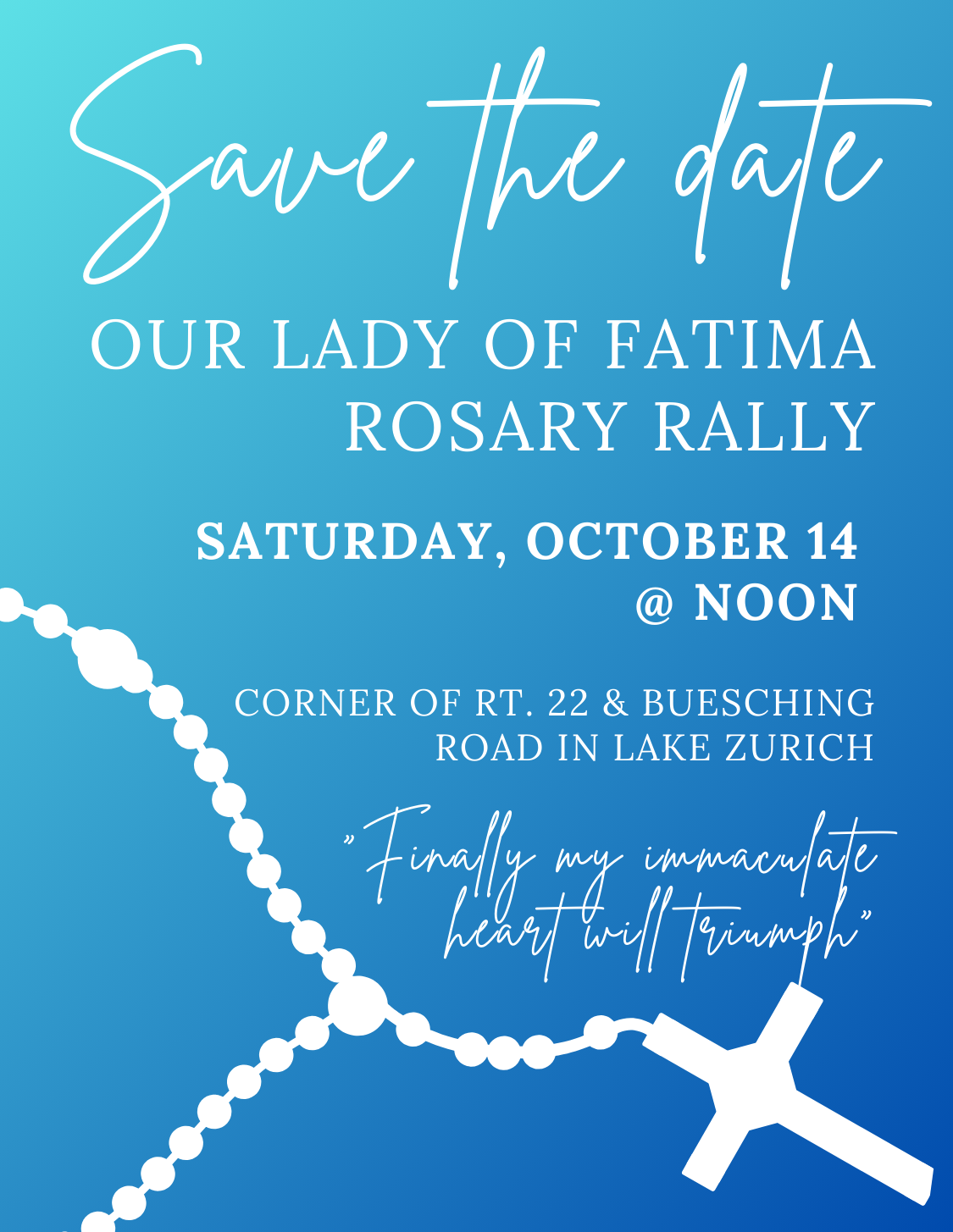 Our Lady of Fatima Rosary Rally — St. Francis de Sales Catholic Parish