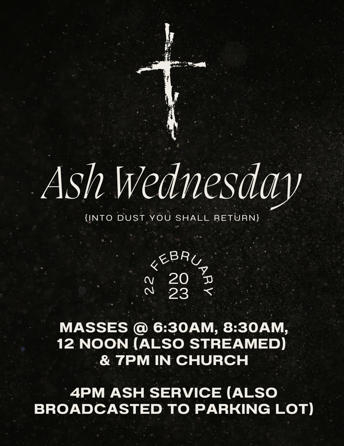 Ash Wednesday Services and Masses — St. Francis de Sales Catholic Parish