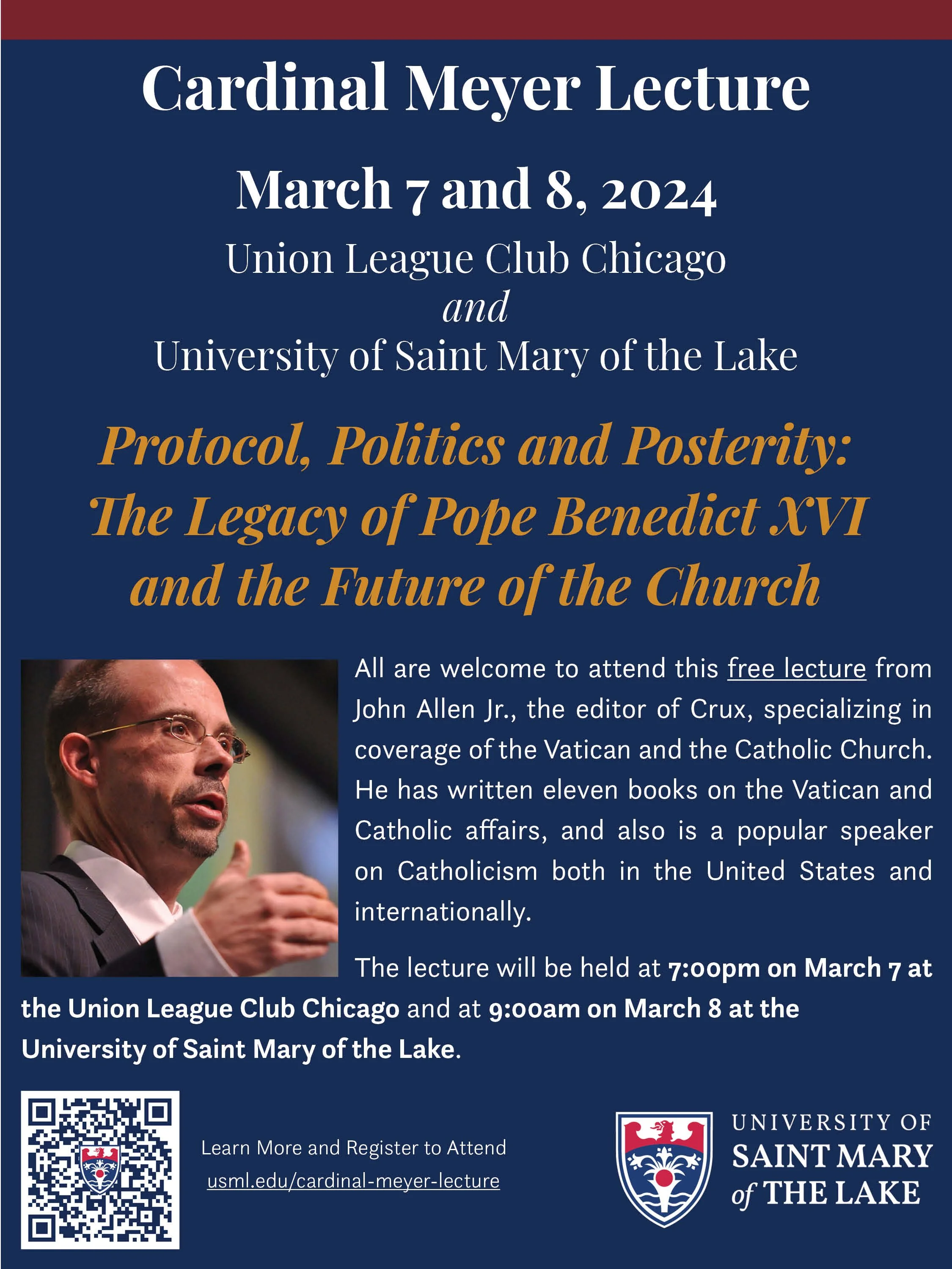 Cardinal Meyer Lecture — St. Francis de Sales Catholic Parish