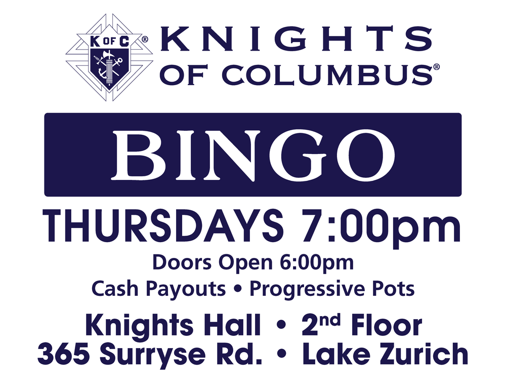 Bingo at Knights of Columbus Hall every THURSDAY! — St. Francis de ...