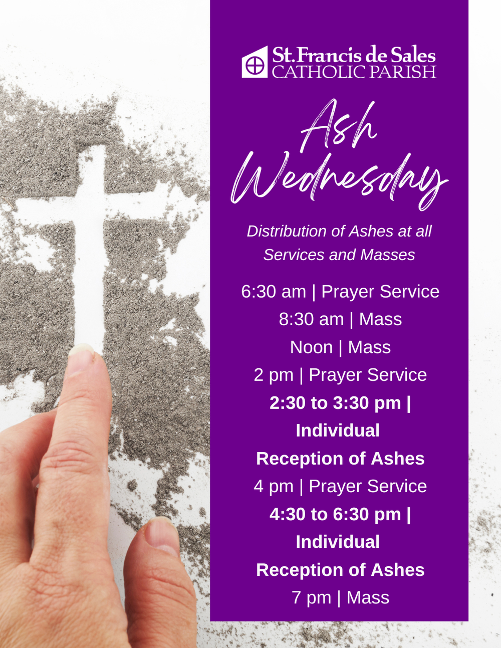 Ash Wednesday 2026 — St. Francis de Sales Catholic Parish