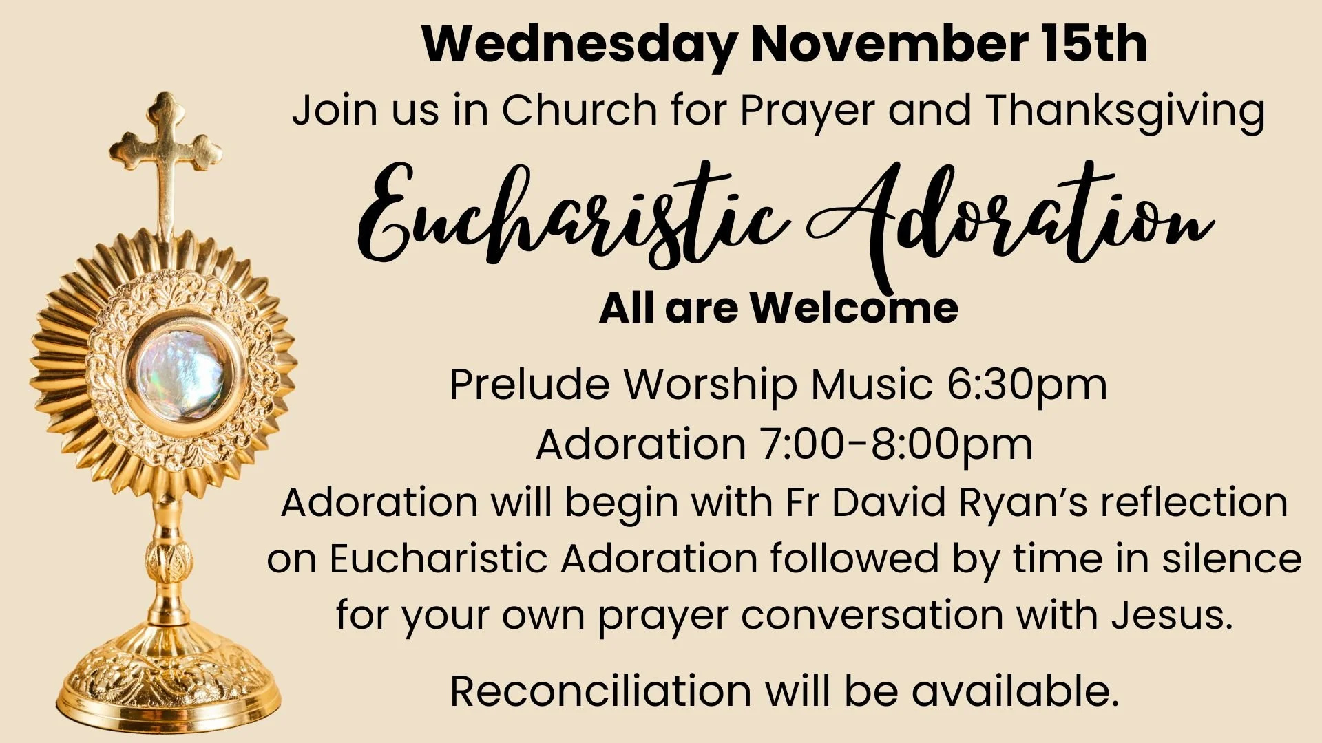 Eucharistic Adoration — St. Francis de Sales Catholic Parish