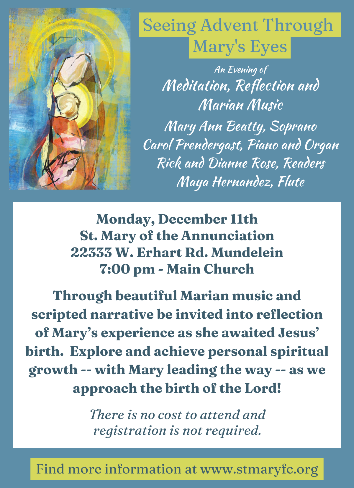 Seeing Advent through Mary's Eyes @ St Mary of the Annunciation — St ...