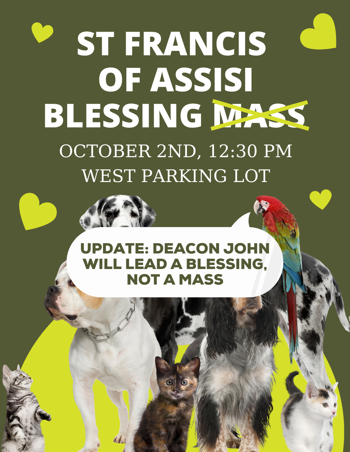 St Francis of Assisi Pet Blessing is NOT A Mass — St. Francis de Sales ...