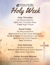 Holy Week Schedule 2026 — St. Francis de Sales Catholic Parish