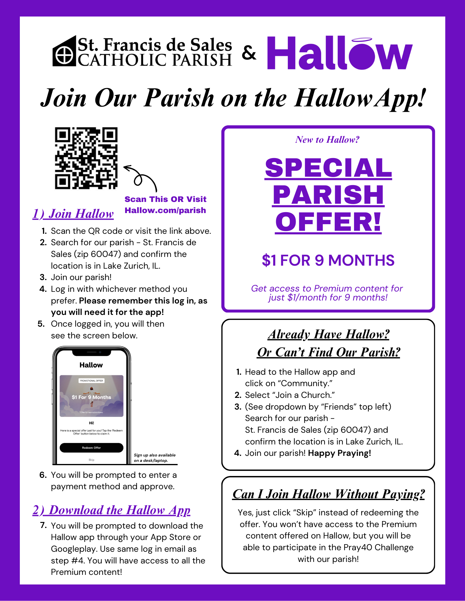 Hallow Partnership — St. Francis de Sales Catholic Parish
