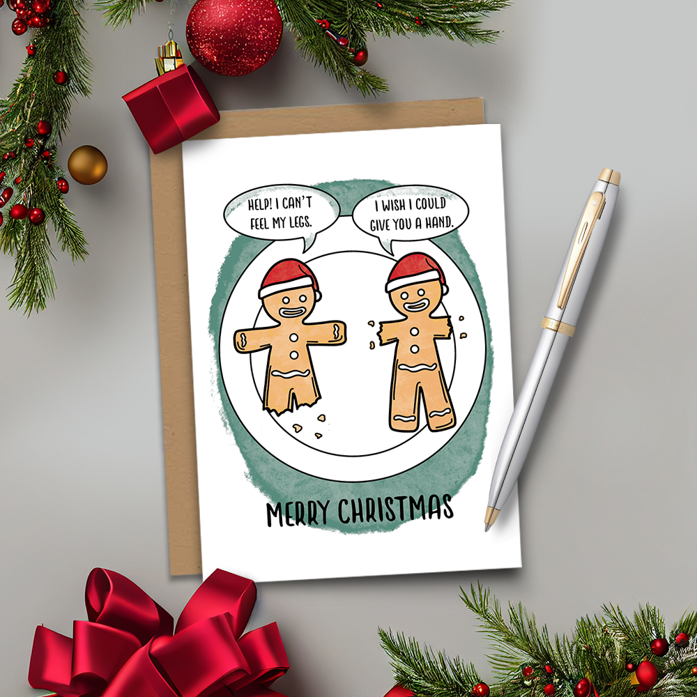 Gingerbread Have Each Other Christmas Card — Robert Chun Design