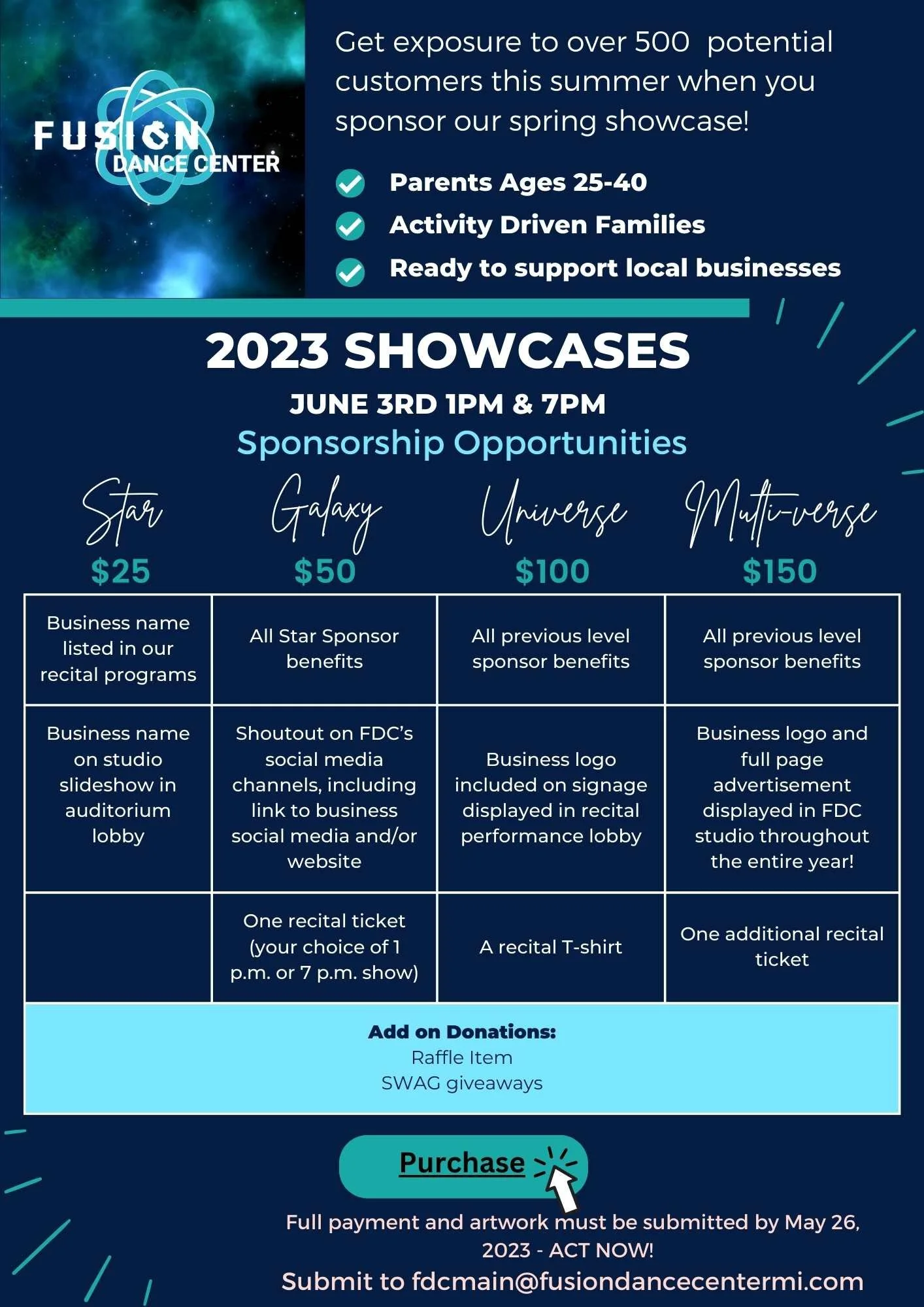 Sponsors — Fusion Dance Center