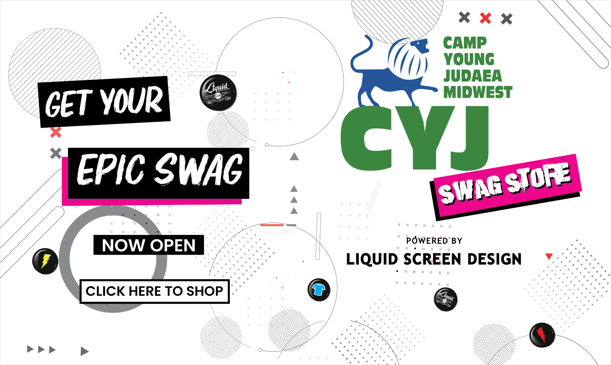 Custom Swag Store — Liquid Screen Design